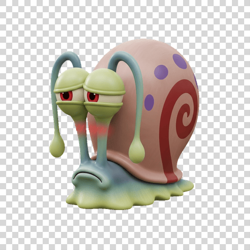 Gary the Snail Ashamed 3D png Image For Free Download