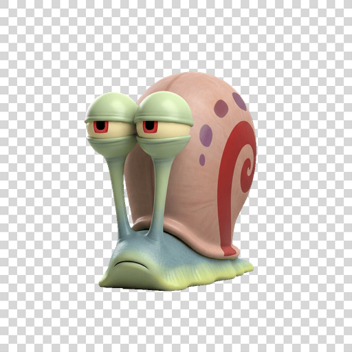 Gary the Snail Neutral 3D png Image For Free Download