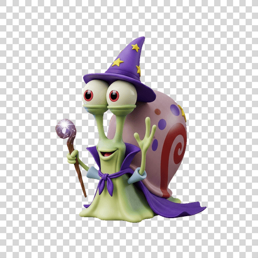 Gary the Snail Wizard 3D png Image For Free Download