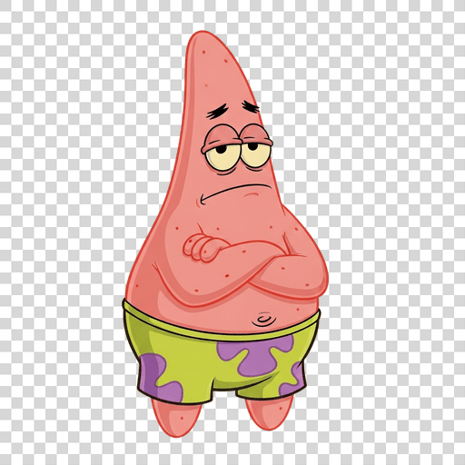 Patrick Star Bored png Image For Free Download