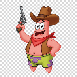 Patrick Star Cowboy png Image For Free Download