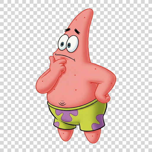 Patrick Star Curious png Image For Free Download