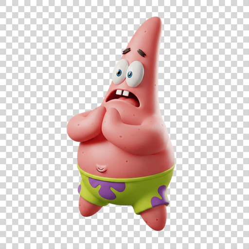 Patrick Star Fearful 3D png Image For Free Download