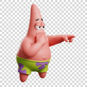 Patrick Star Focused 3D png Image For Free Download
