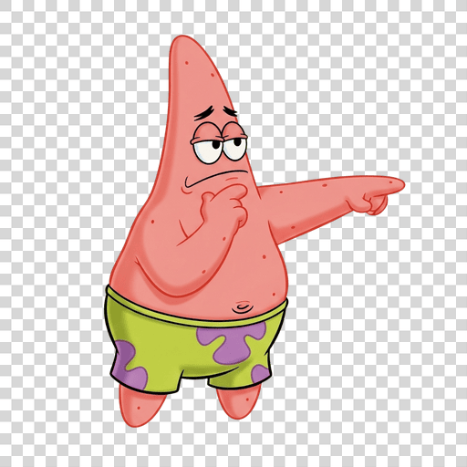 Patrick Star Focused png Image For Free Download