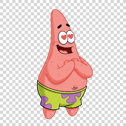 Patrick Star In Love png Image For Free Download