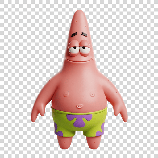 Patrick Star Neutral 3D png Image For Free Download
