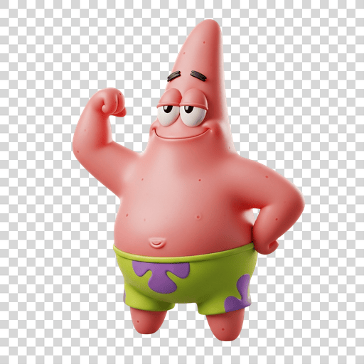 Patrick Star Proud 3D png Image For Free Download
