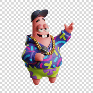 Patrick Star Rapper 3D png Image For Free Download