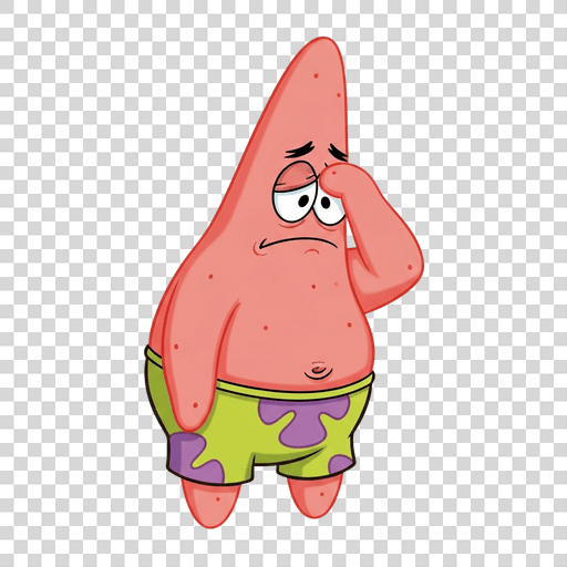 Patrick Star Regretful png Image For Free Download