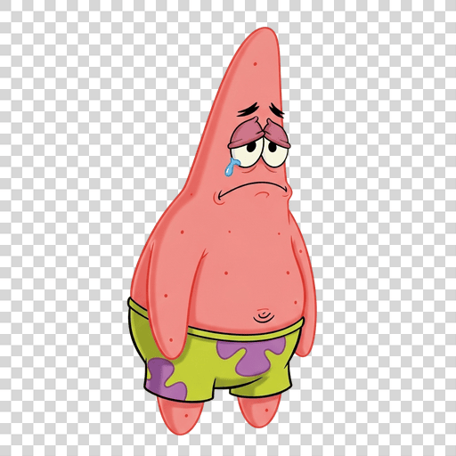 Patrick Star Sad png Image For Free Download