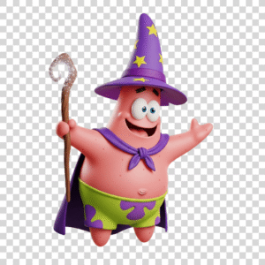 Patrick Star Wizard 3D png Image For Free Download