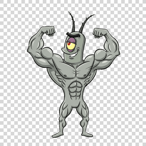 Plankton Bodybuilder png Image For Free Download