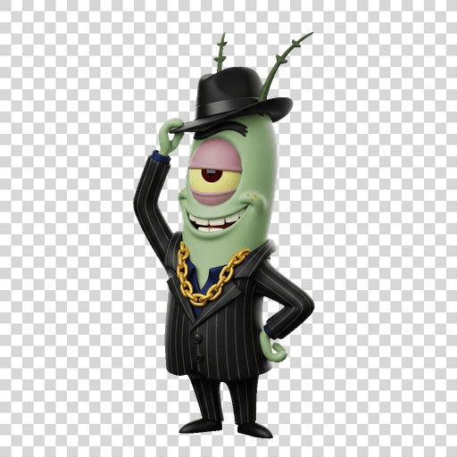 Plankton Gangster 3D png Image For Free Download
