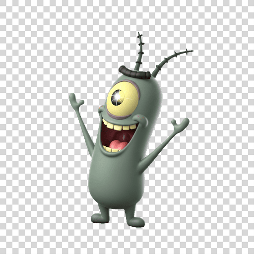 Plankton Happy 3D png Image For Free Download