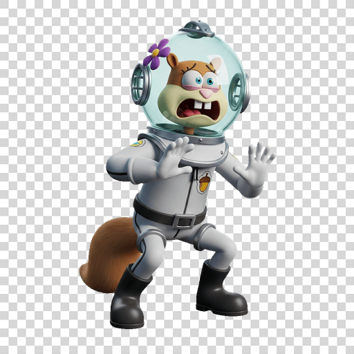 Sandy Cheeks Fearful 3D png Image For Free Download