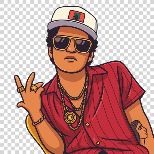 Bruno Mars Cartoon PNG – Free HD Image