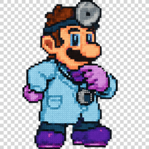 Dr. Luigi Pixel Sprites PNG – Free Transparent Pack