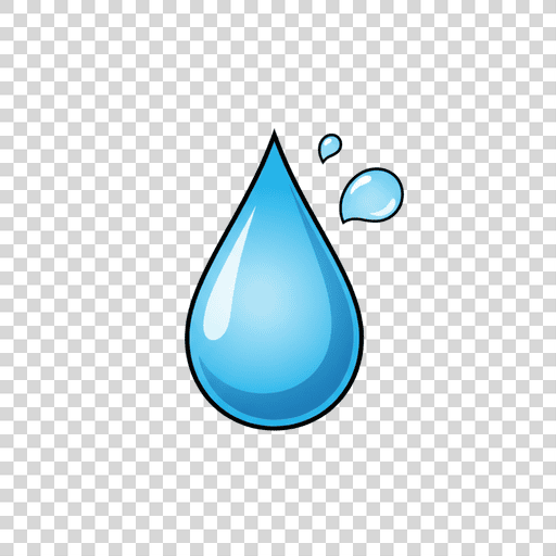 Anime Sweat Drop PNG – Transparent Manga Emotion Effect
