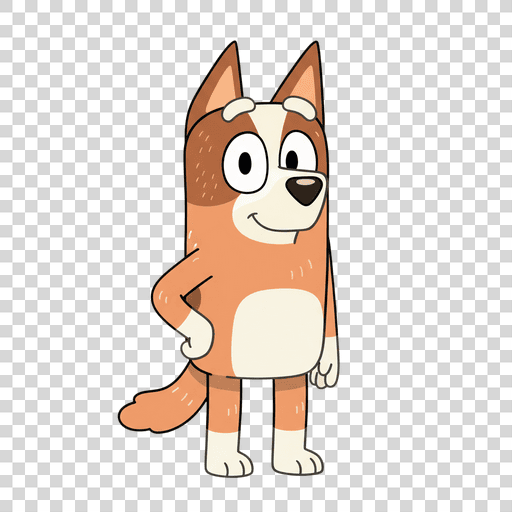 Bluey Mum PNG – Transparent Chilli Heeler Character Render