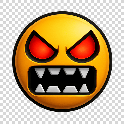 Geometry Dash Insane Face PNG – Free HD Transparent File