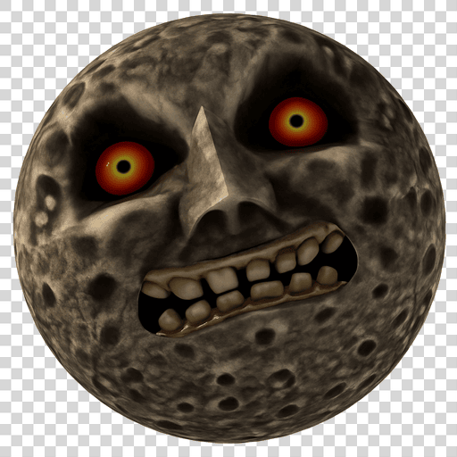 Majora’s Mask Moon PNG – Transparent Zelda Element