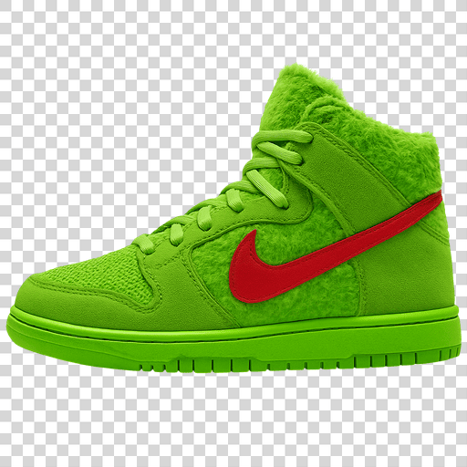 Nike Grinch PNG – Transparent Limited Edition Sneaker Render