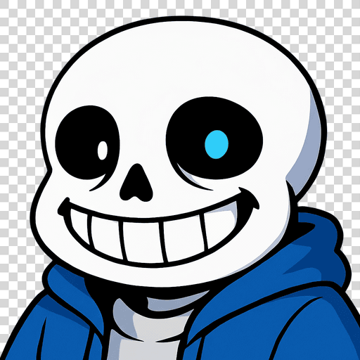 Sans Head PNG – Transparent Undertale Character Render
