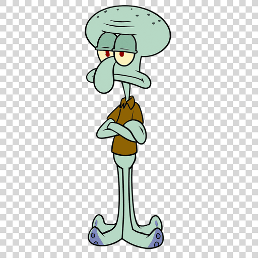 Squidward PNG – Transparent Background SpongeBob Character