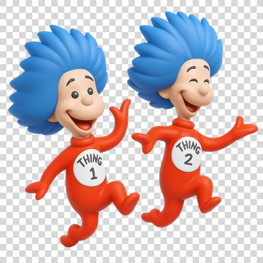 Thing 1 and Thing 2 PNG – Free HD Transparent Download