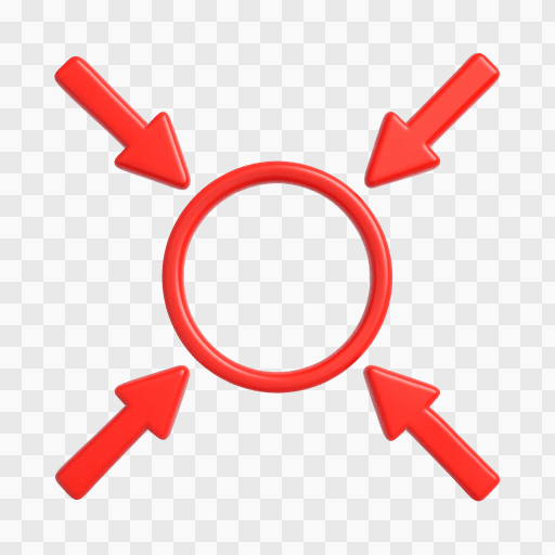 Clickbait red circle and arrow png for social media