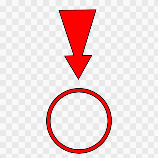 Clickbait red circle and arrow png for design