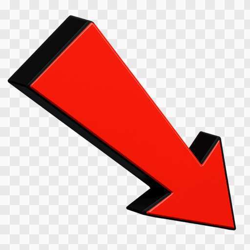 Clickbait red circle and arrow png isolated