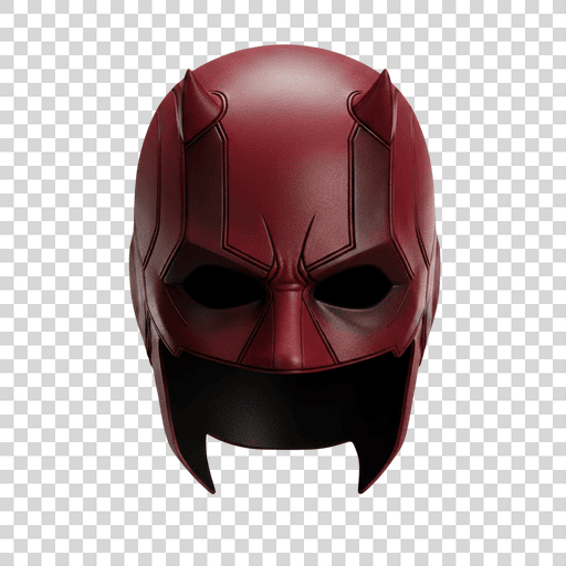 Daredevil Mask PNG – Transparent Superhero Helmet Render