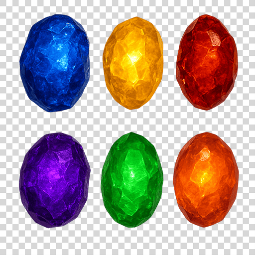 Infinity Stones PNG – Transparent Marvel Power Gems Set