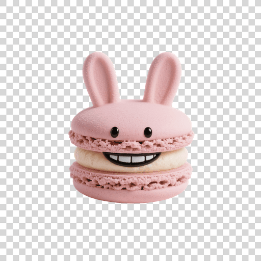 Labubu Macaron PNG – Transparent Collectible Toy Render