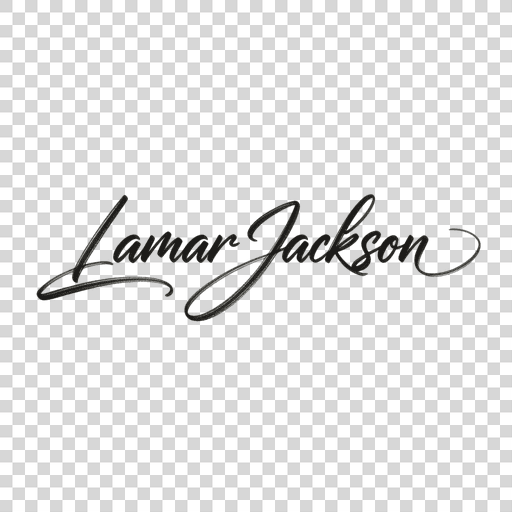 Lamar Jackson Signature PNG – Transparent Autograph Design