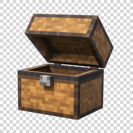 Minecraft Chest Open PNG – Transparent Game Item Render