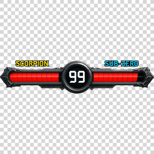 Mortal Kombat Health Bar PNG – Transparent Game UI Element