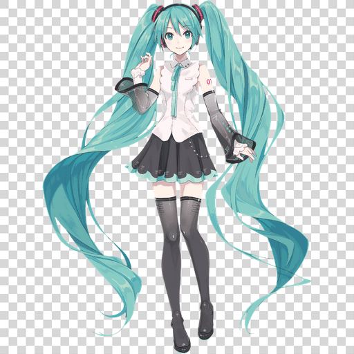 hatsune miku transparent png – HD Vocaloid Character Render