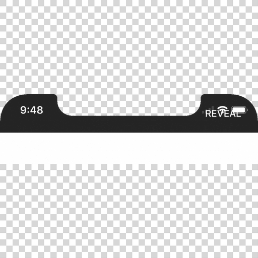 iphone x top bar png – Transparent Mobile UI Overlay