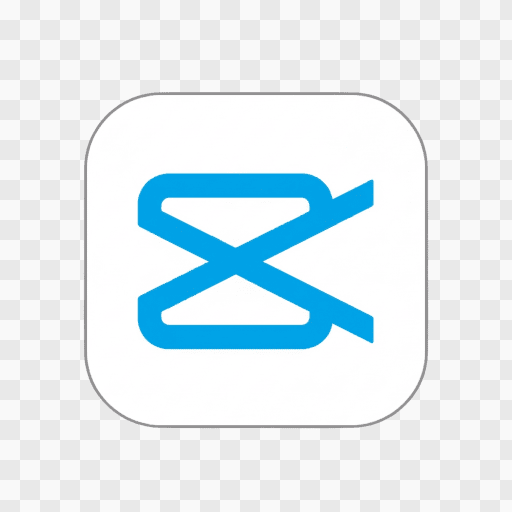 Blue capcut logo png for design