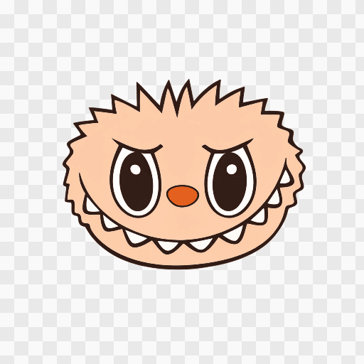 Labubu face png hd