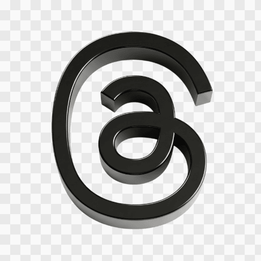 Instagram threads logo png for social media design