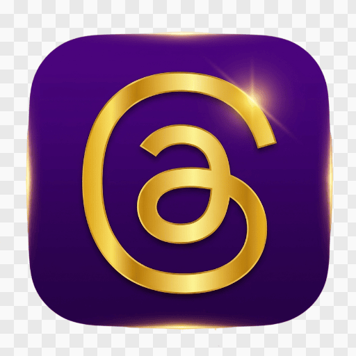 Instagram threads logo png isolated