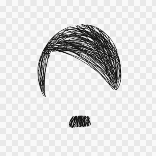 Hitler moustache png clean transparent background
