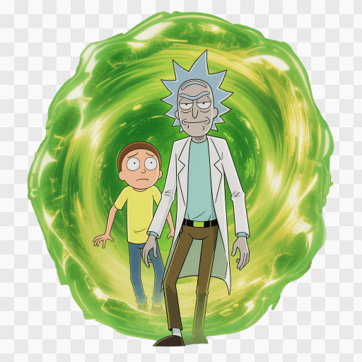 Rick and morty portal png isolated