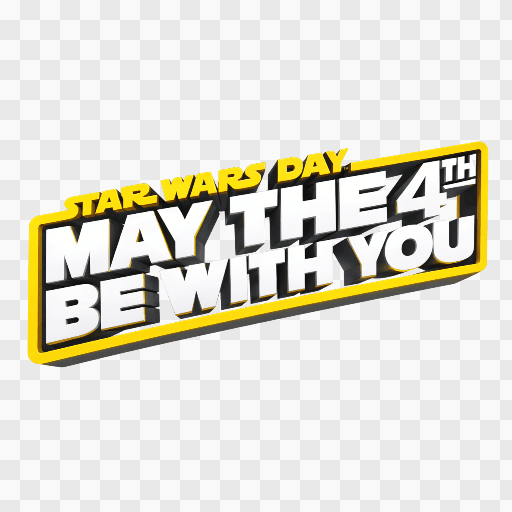 Transparent may the 4th be with you png isolated for fan art