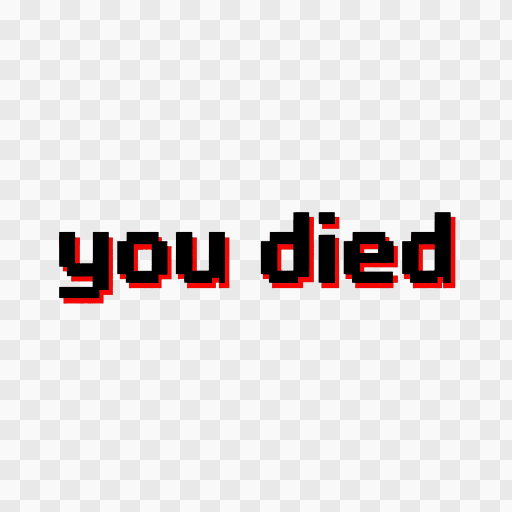 You died png isolated for design