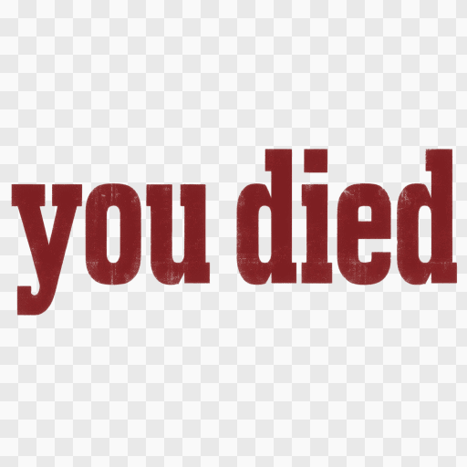 You died png no background